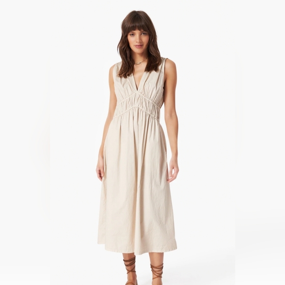 XiRENA | Dresses | Nwt Xirena Cyra Sand Midi Dress 0 Cotton | Poshmark